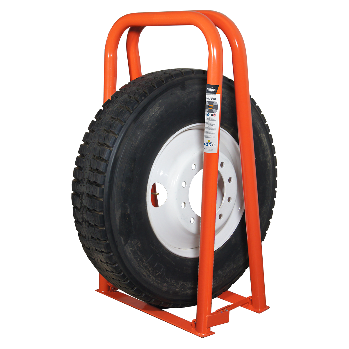 Tire Cage - Portable 2-Bar with Wide-Base - MIC-2WB - Martins Industries