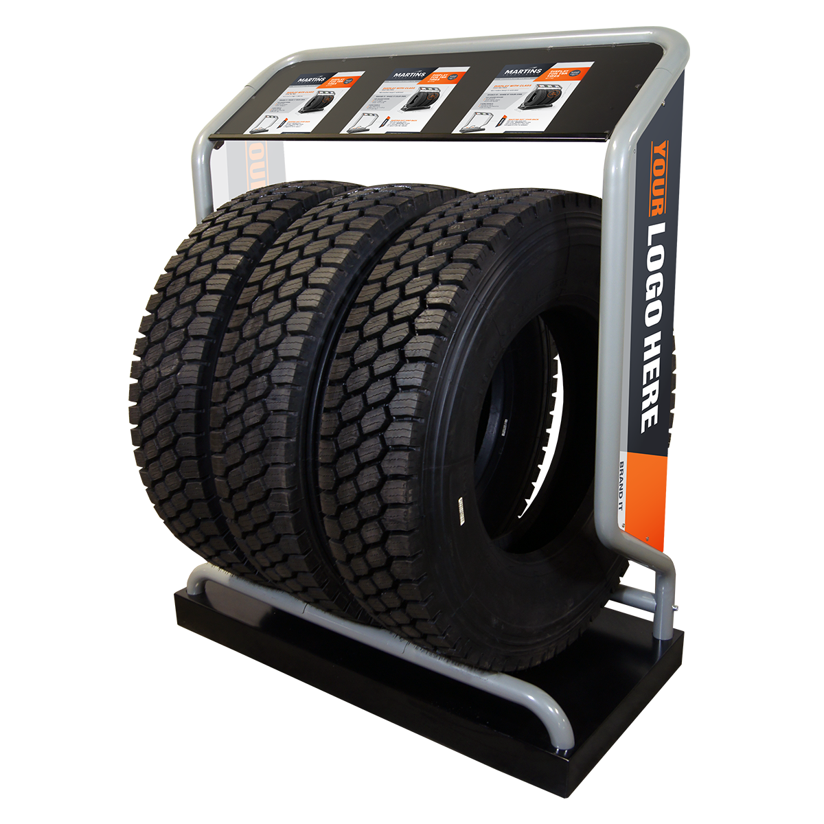 Tyre display rack for truck tyres - MTTTD - Martins Industries