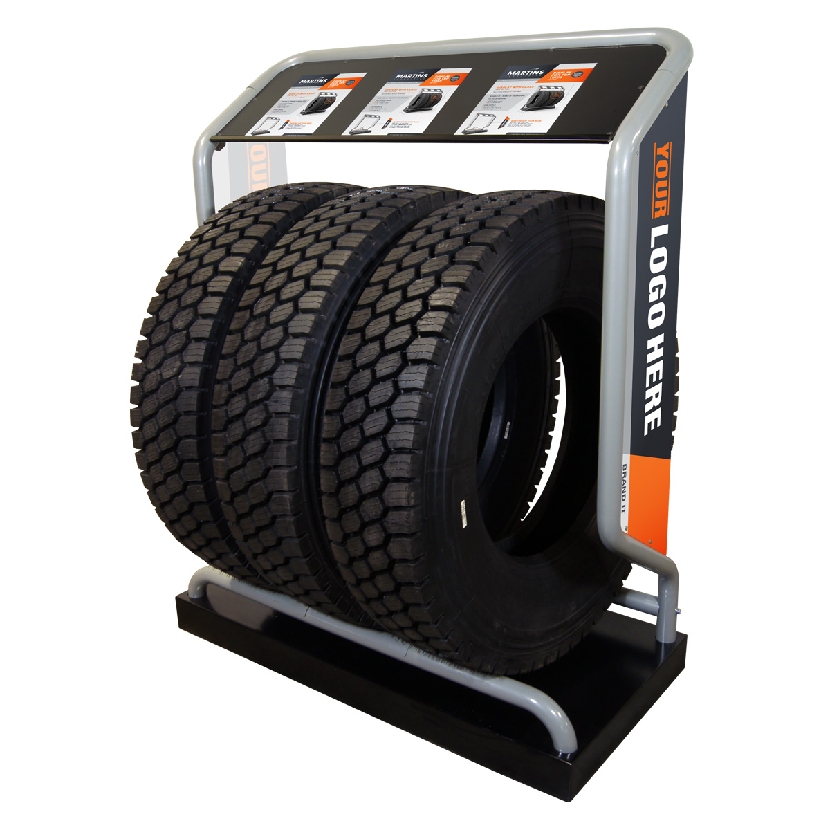 Tyre display rack for truck tyres - MTTTD - Martins Industries